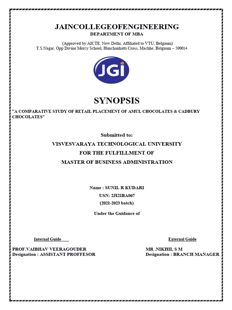 Copy-Project Synopsis Sunil 1 | PDF