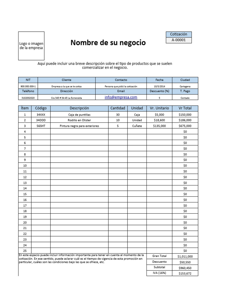 Plantilla Cotizacion | PDF