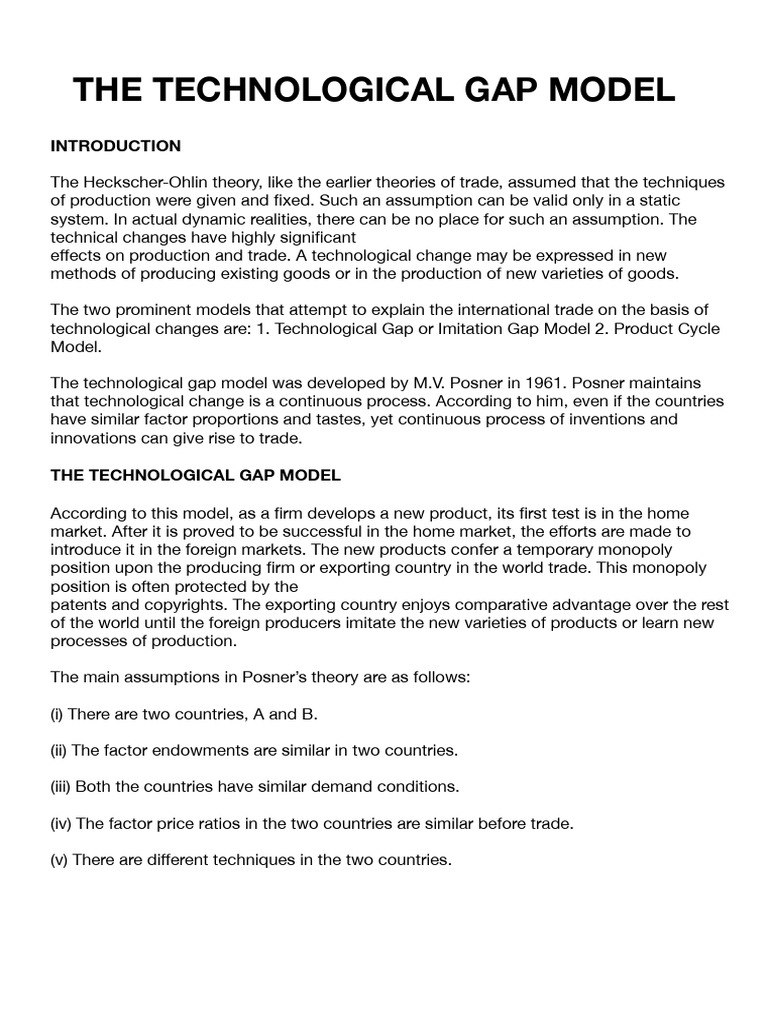 Technological Gap | PDF | Demand | Innovation