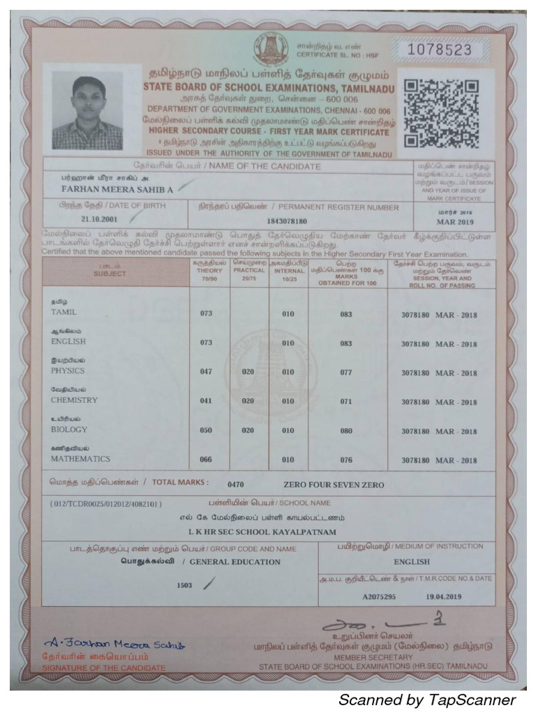 11 TH Marksheet | PDF