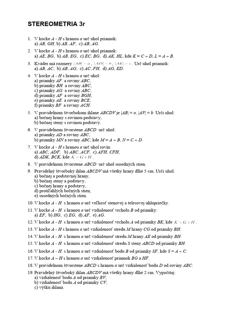 Stereometria 3 R | PDF