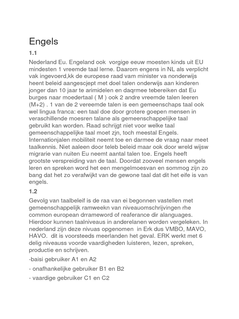 Samenvatting Engels | PDF