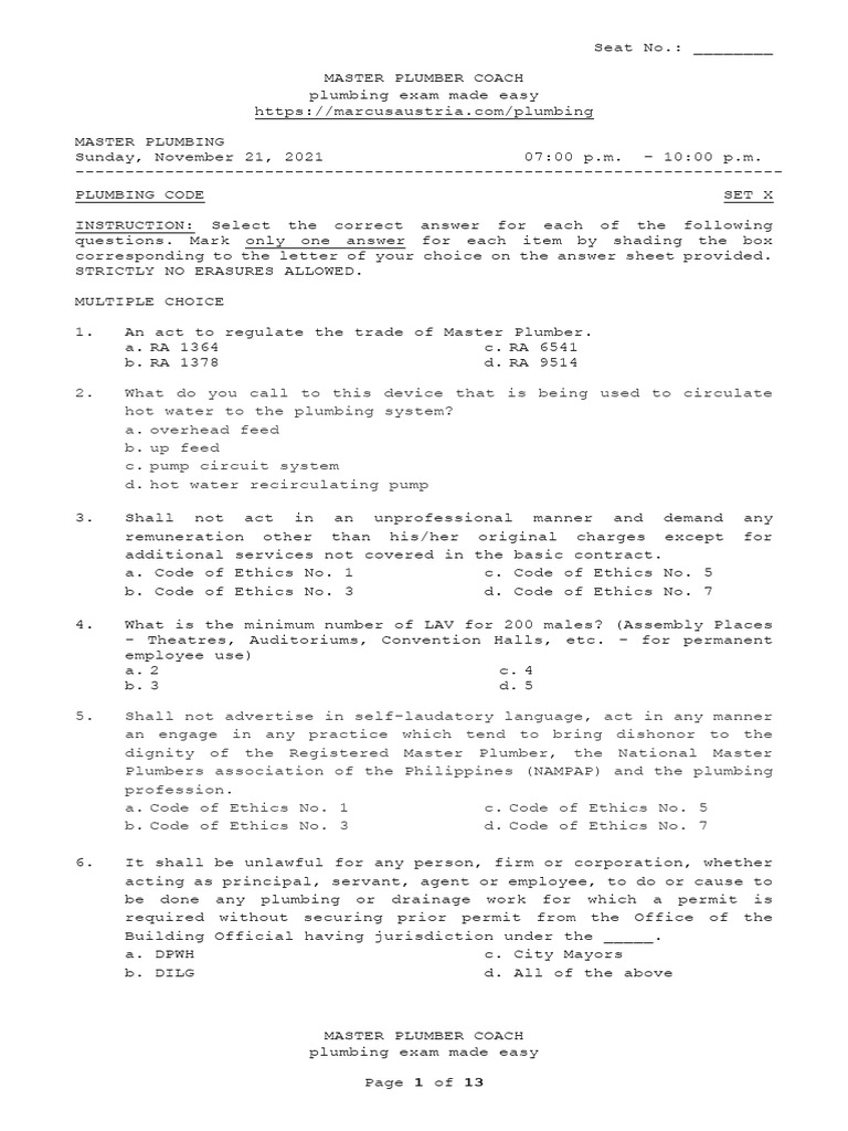 Plumbing-Code 1 | PDF