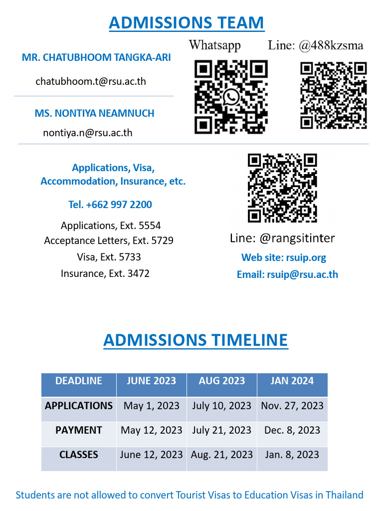 00 Admissions Team | PDF