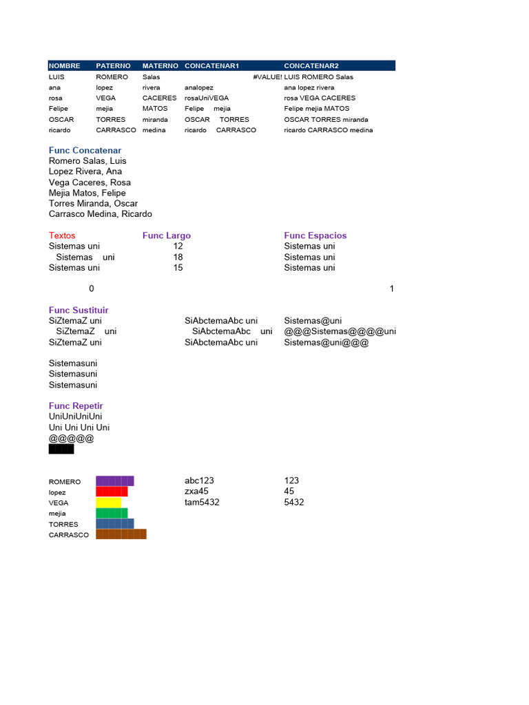 Solucion Func. Texto y Fechas | PDF