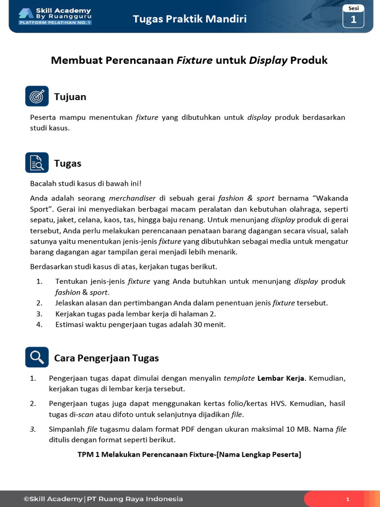 TPM 1 Melakukan Perencanaan Fixture - (Muhammad Basir) | PDF
