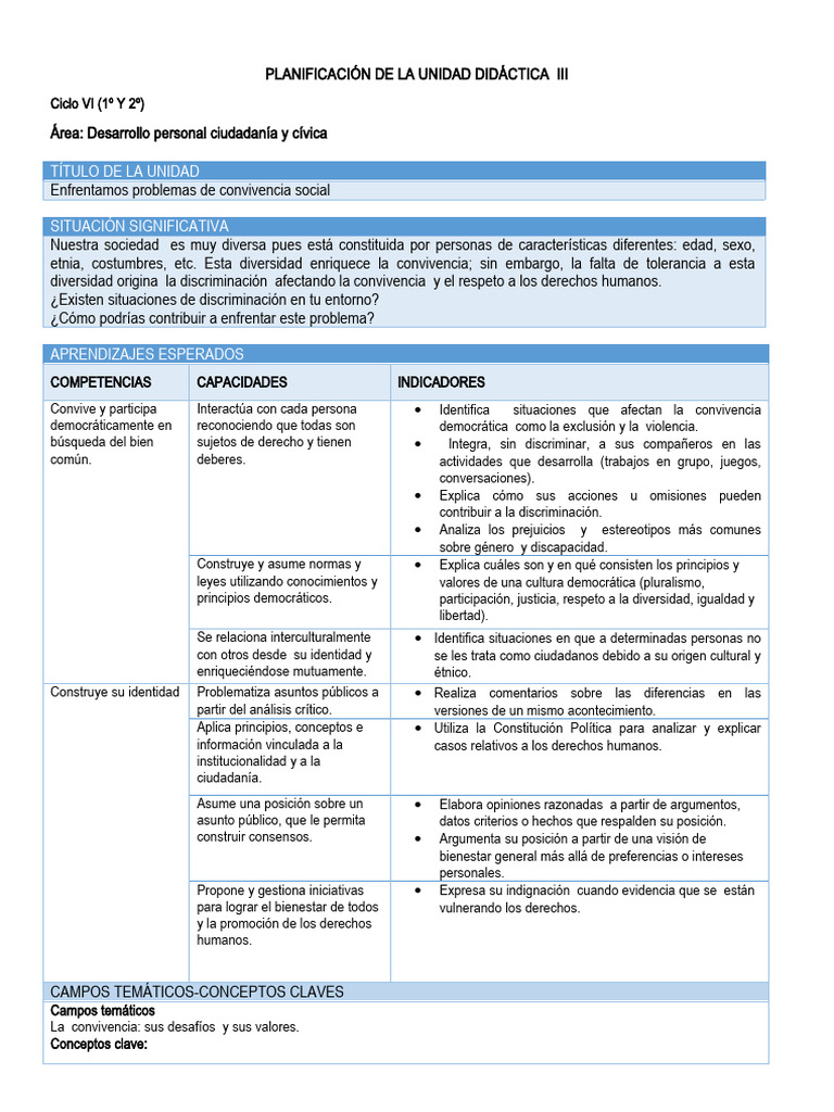 3 Enfrentamos Problemas De Convivencia Social Descargar Gratis Pdf