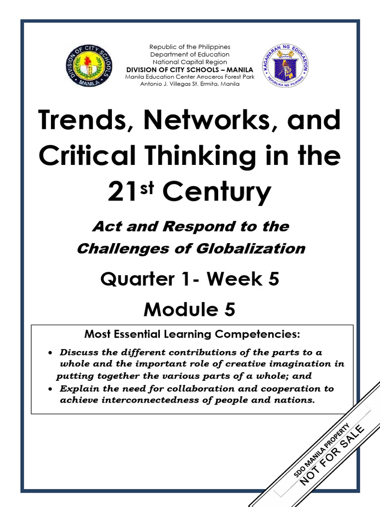 TNCT - Q1 - Mod5 - Act and Respond To The Challenges of Globalization | PDF