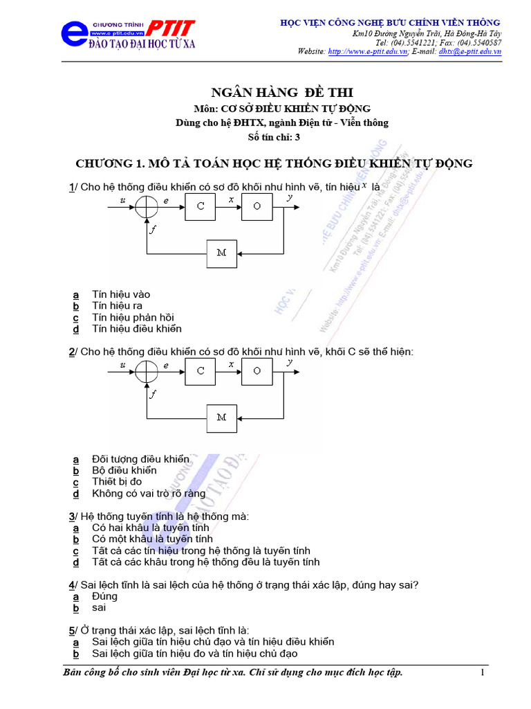 Ngân Hàng Đề Thi Csdktd Ptit | PDF