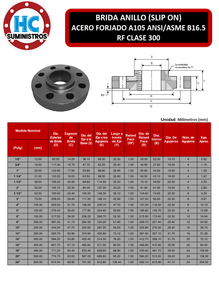 Brida Anillo A105 X 300lbs | PDF