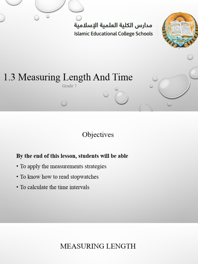 1.3 Measuring Length and Time | PDF