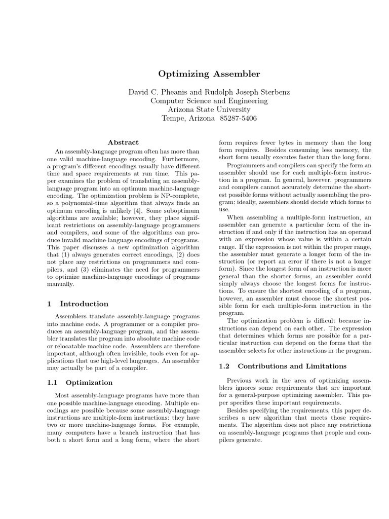 Asmk Paper | PDF | Assembly Language | Program Optimization