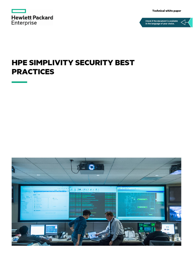 HPE SimpliVity Security Best Practices Technical White Paper-A50004838enw | PDF | Backup | Security