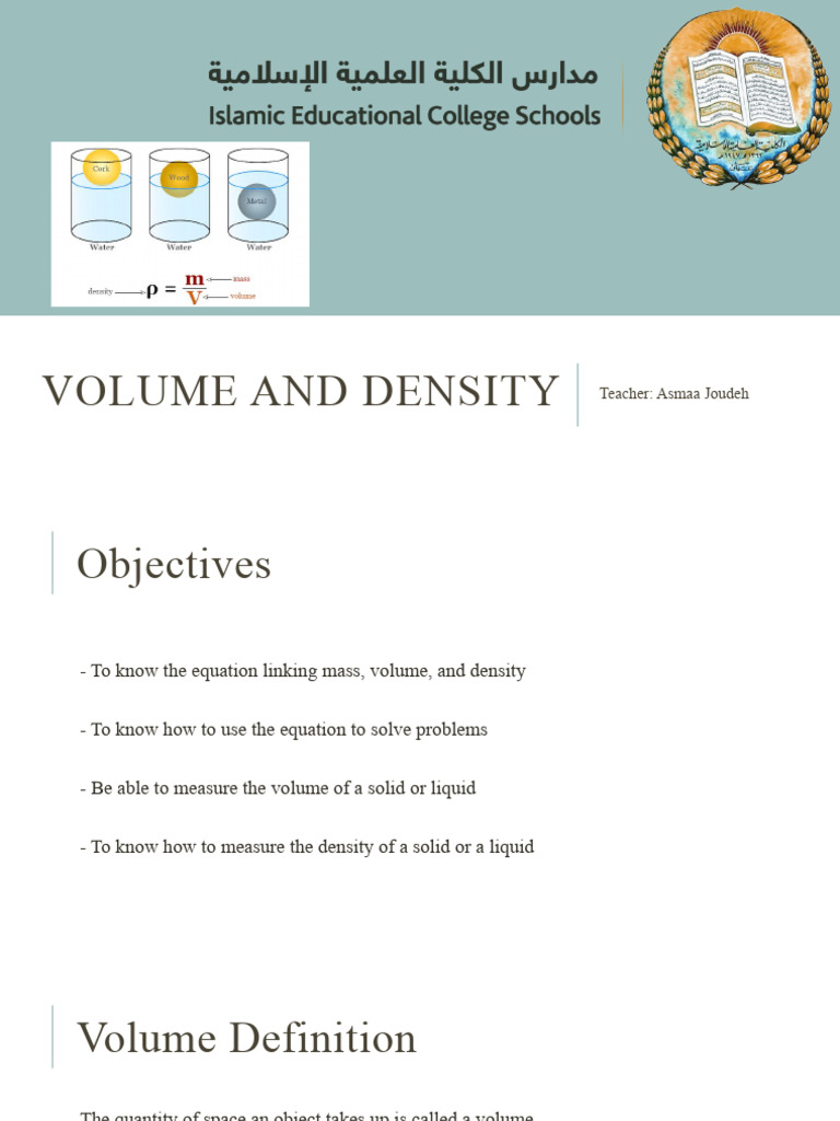 1.5 Volume and Density | PDF