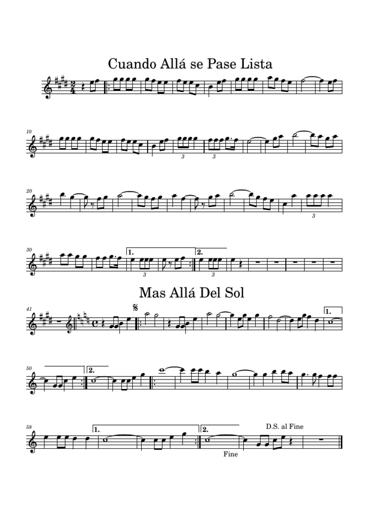Spanish Hymn Sheet | PDF