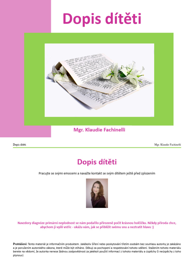 Dopis-Diteti Smrade | PDF