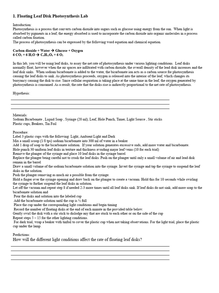 Cape Biology Unit 2 Lab PDF Free | PDF | Photosynthesis | Carbon Dioxide