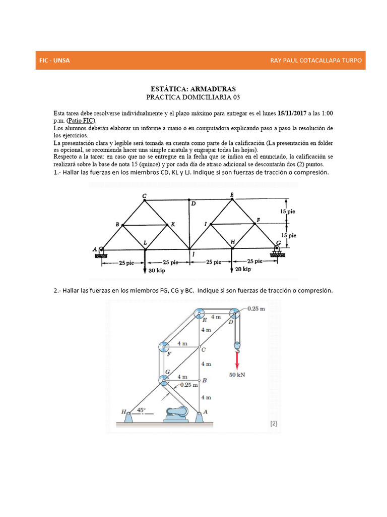 003 Estatica Armaduras | PDF