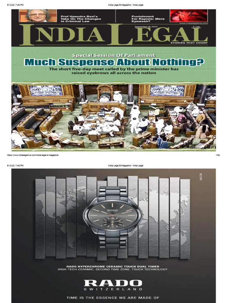 India Legal E-Magazine Overview | PDF