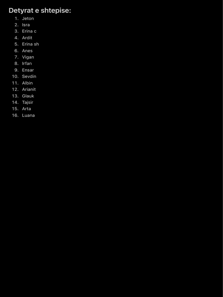 Detyrat e Shtepise | PDF