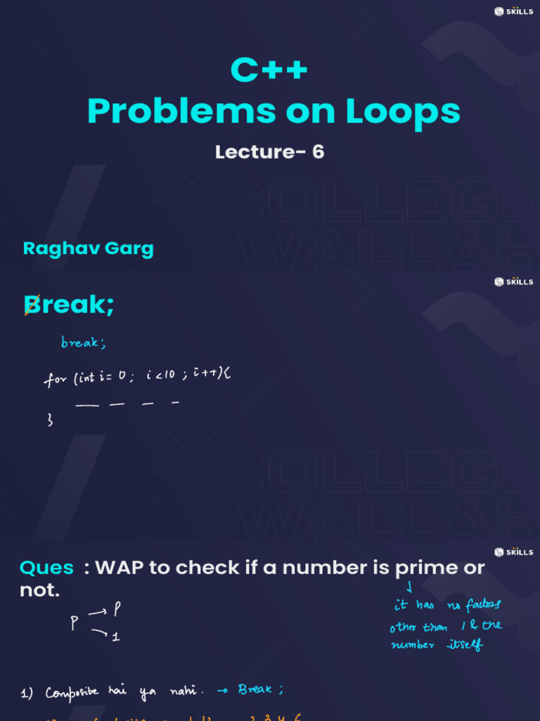 Fundamentals of Programming - 2 01 - Class Notes - (DECODE DSA With C++ ...