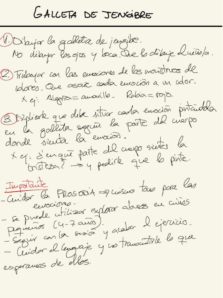 Galleta de Jengibre: Dibujo y Emociones | PDF