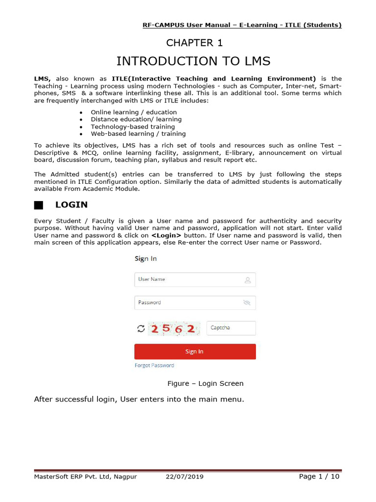 RF-CAMPUS LMS User Manual for Students | PDF