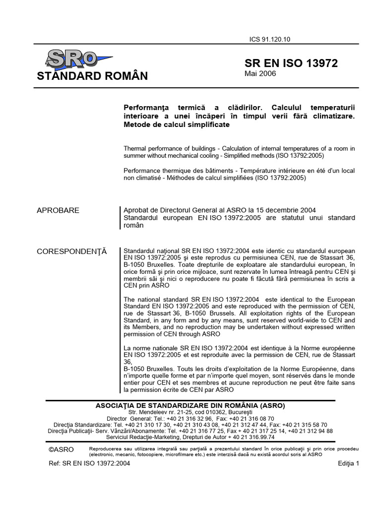 SR EN ISO 13792 PVR Referinte | PDF