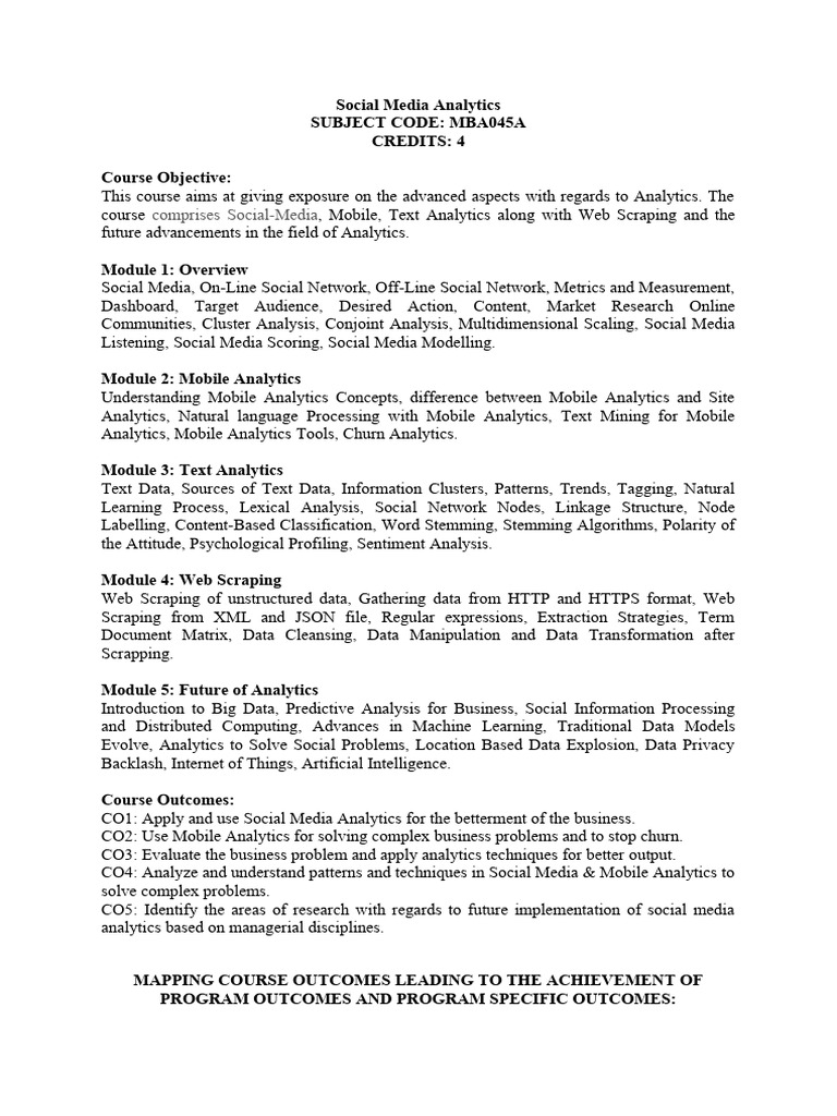 Social Media Analytics | PDF | Analytics | World Wide Web Social Media Analytics | PDF | Analytics | World Wide Web