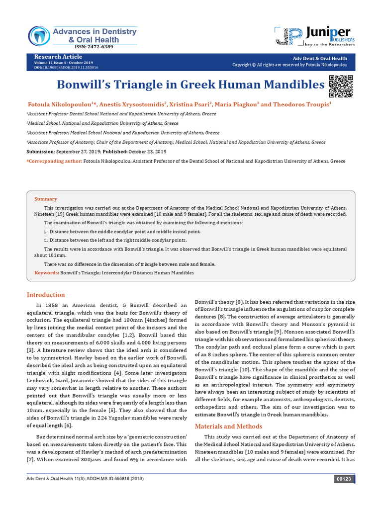 Artículo Bonwill | PDF