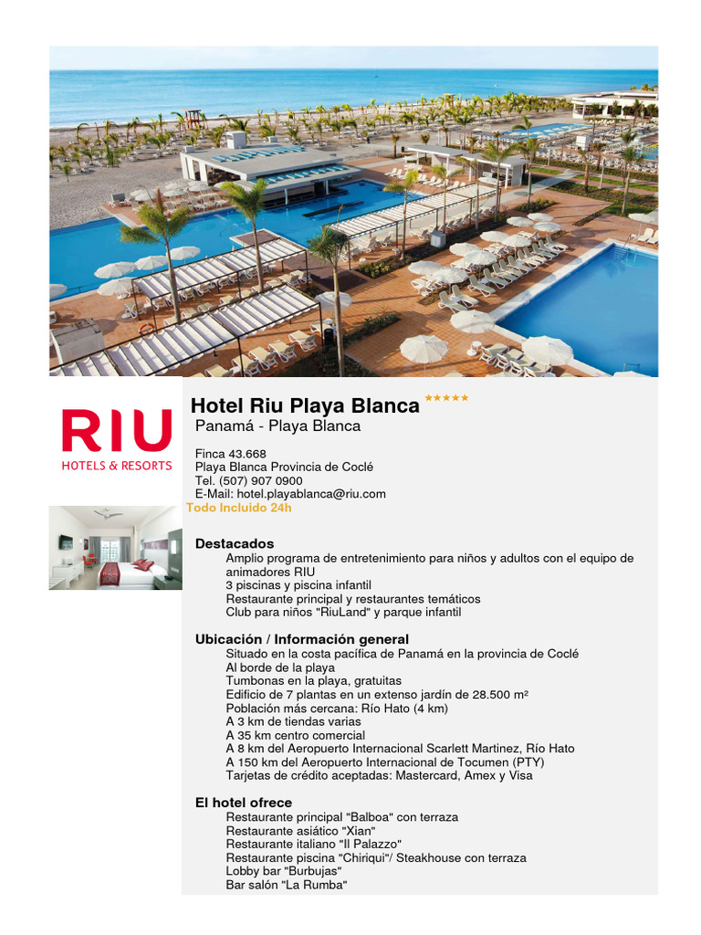 Hotel Riu Playa Blanca | PDF