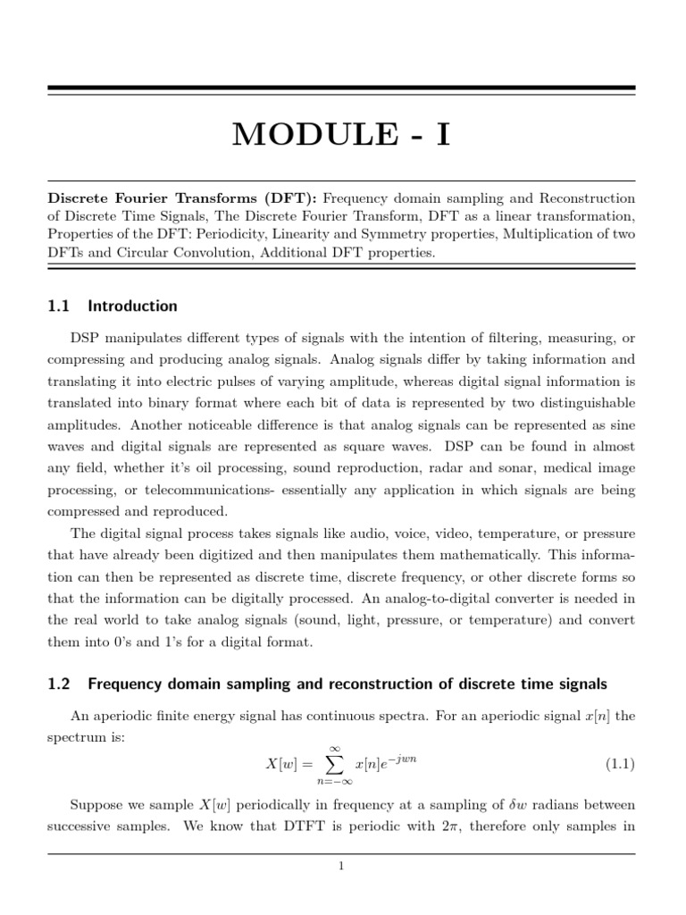 DSP 123 | PDF | Discrete Fourier Transform | Digital Signal Processing