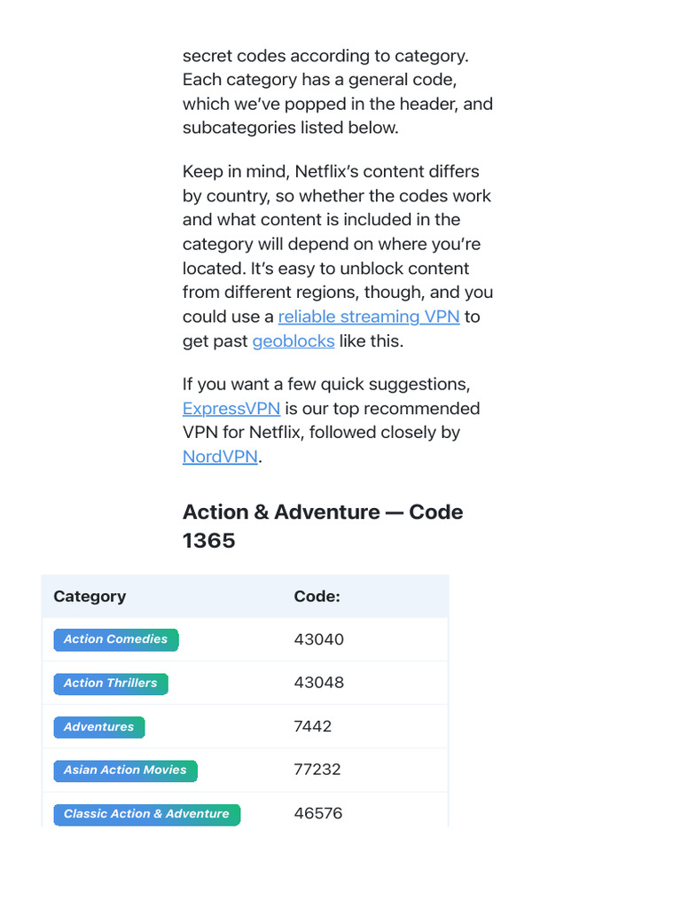 Netflix Secret Codes 2023 (Full List of Codes For Hidden Content) | PDF
