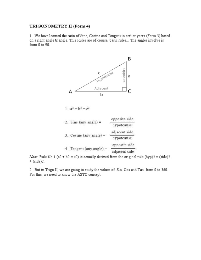 Trigonometry II | PDF