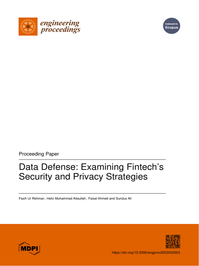 Data Defense: Examining Fintech's Security and Privacy Strategies | PDF ... Data Defense: Examining Fintech's Security and Privacy Strategies | PDF ...