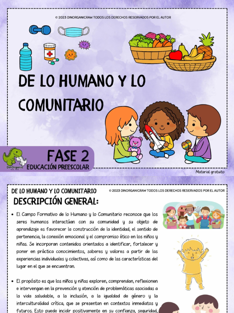 De Lo Humano A Lo Comunitario Preescolar | PDF
