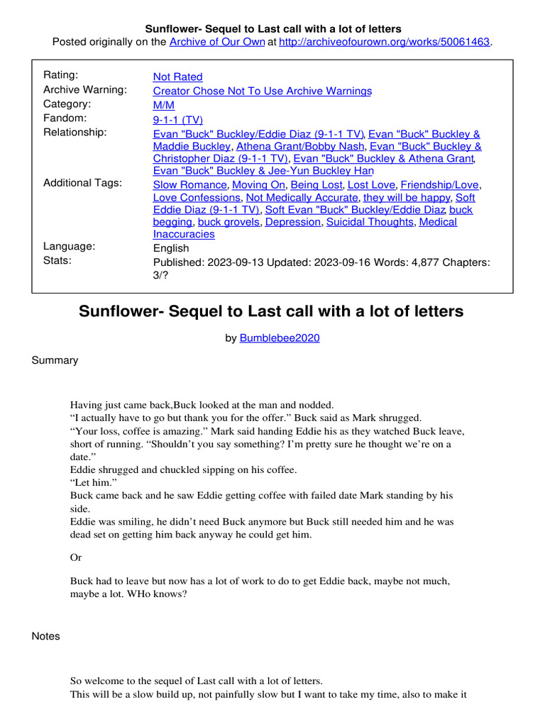 Sunflower - Sequel To | PDF