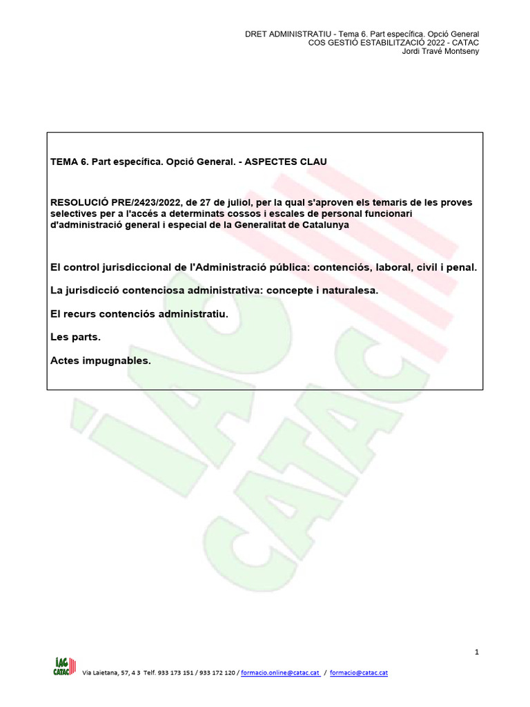 T6 Temari CATAC Resum | PDF