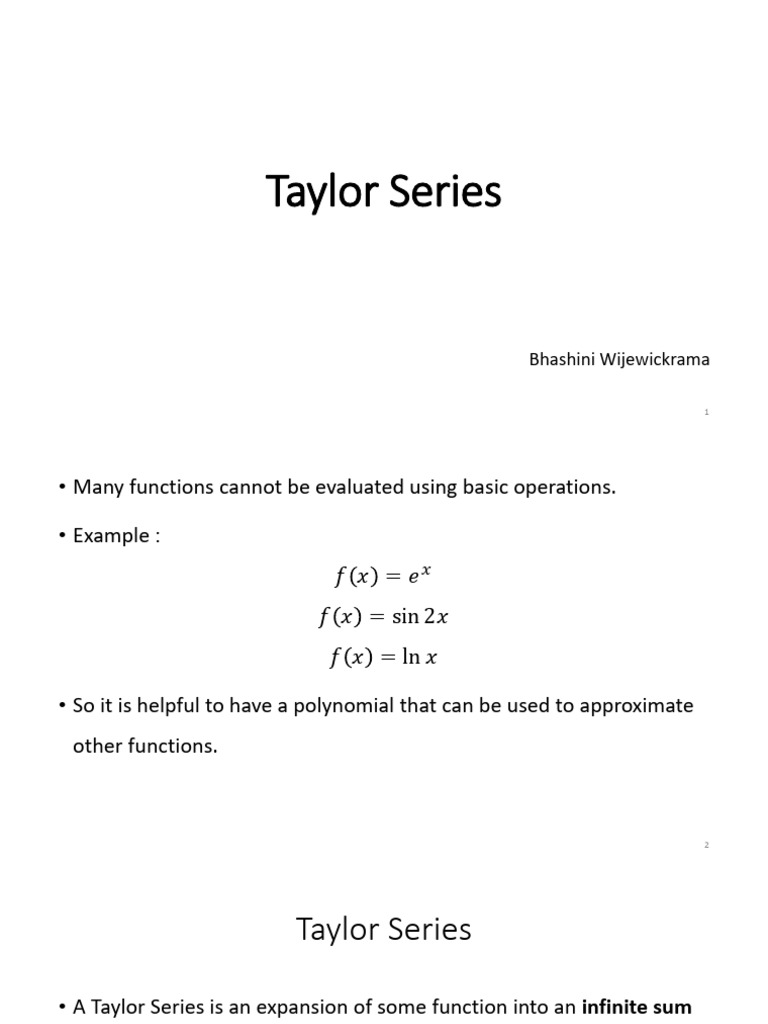 Taylor Series | Download Free PDF | Discrete Mathematics | Algebra Taylor Series | Download Free PDF | Discrete Mathematics | Algebra