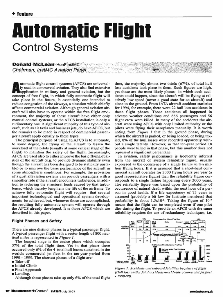 Mclean 2003 Automatic Flight Control Systems | PDF | Technology & Engineering