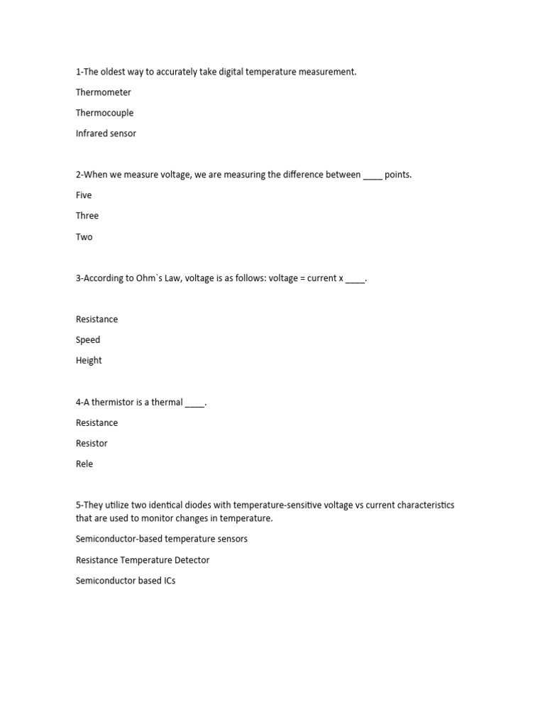 Temperature Measurement Methods Guide | PDF