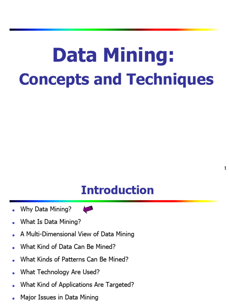 Datamining Chapter 1 Introduction | PDF | Data Mining | Data