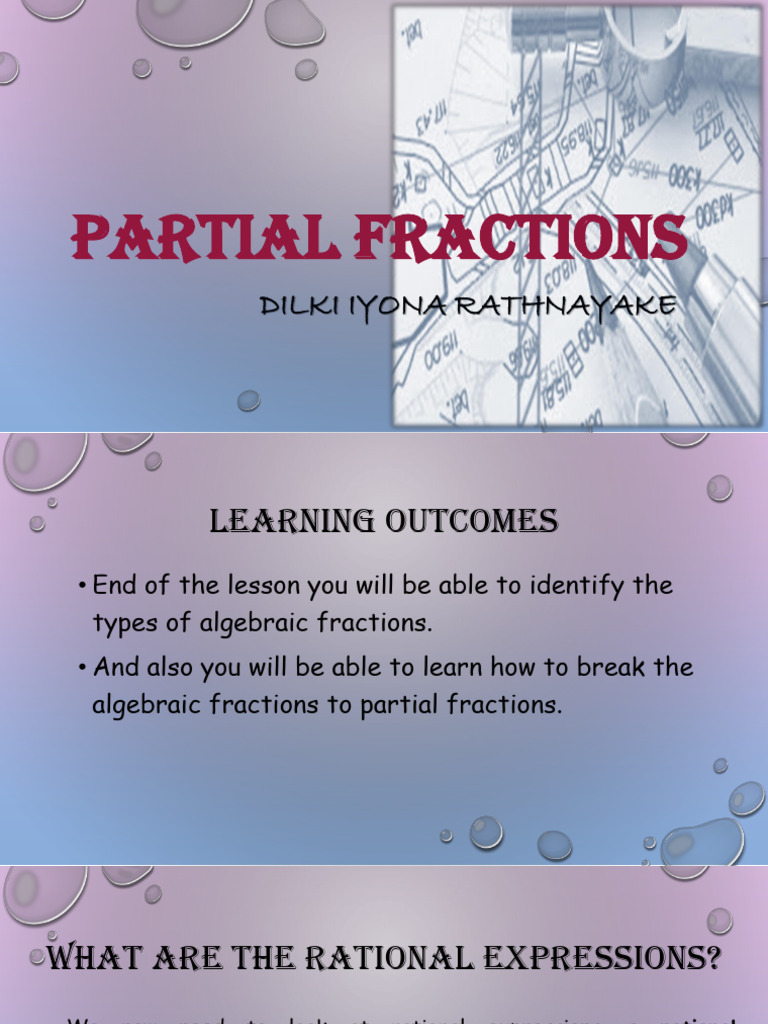 Partial Fractions (Autosaved) | PDF | Factorization | Elementary ...