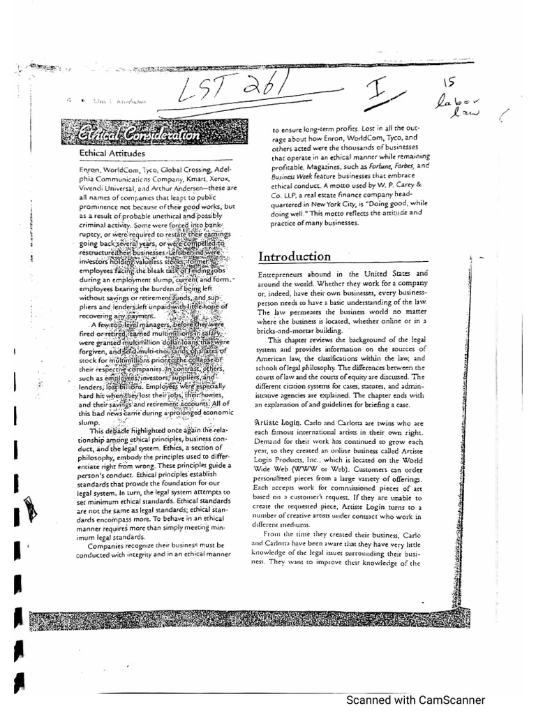 Chapter 1 - Basics of The Law | PDF