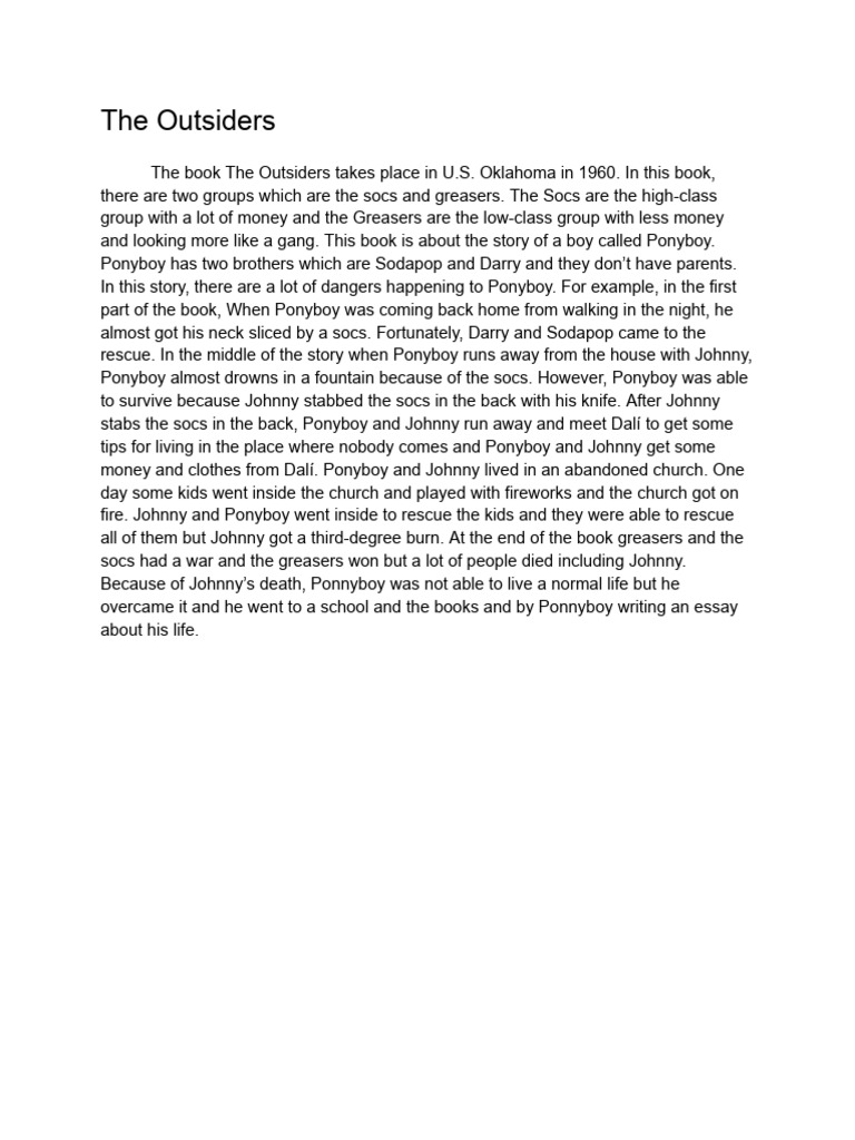 The Ousiders | PDF