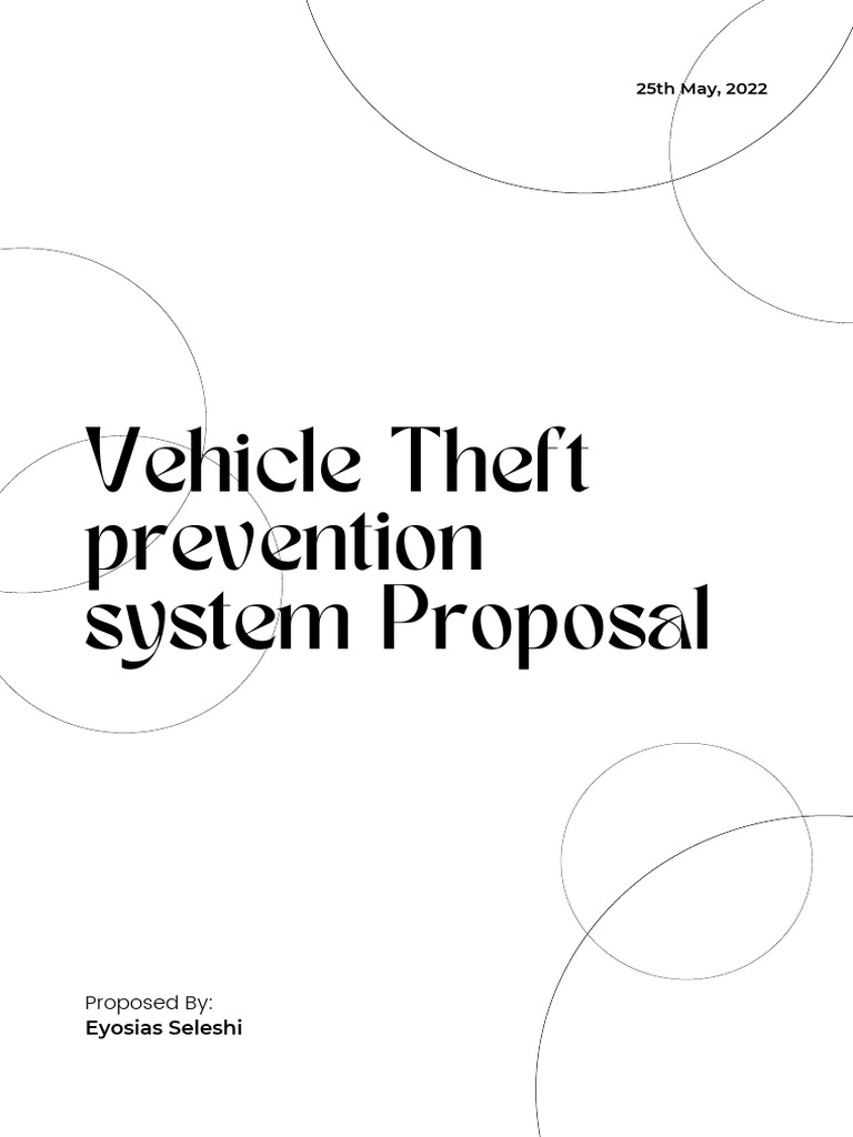 Proposal Vehicle Theft Prevention System | PDF