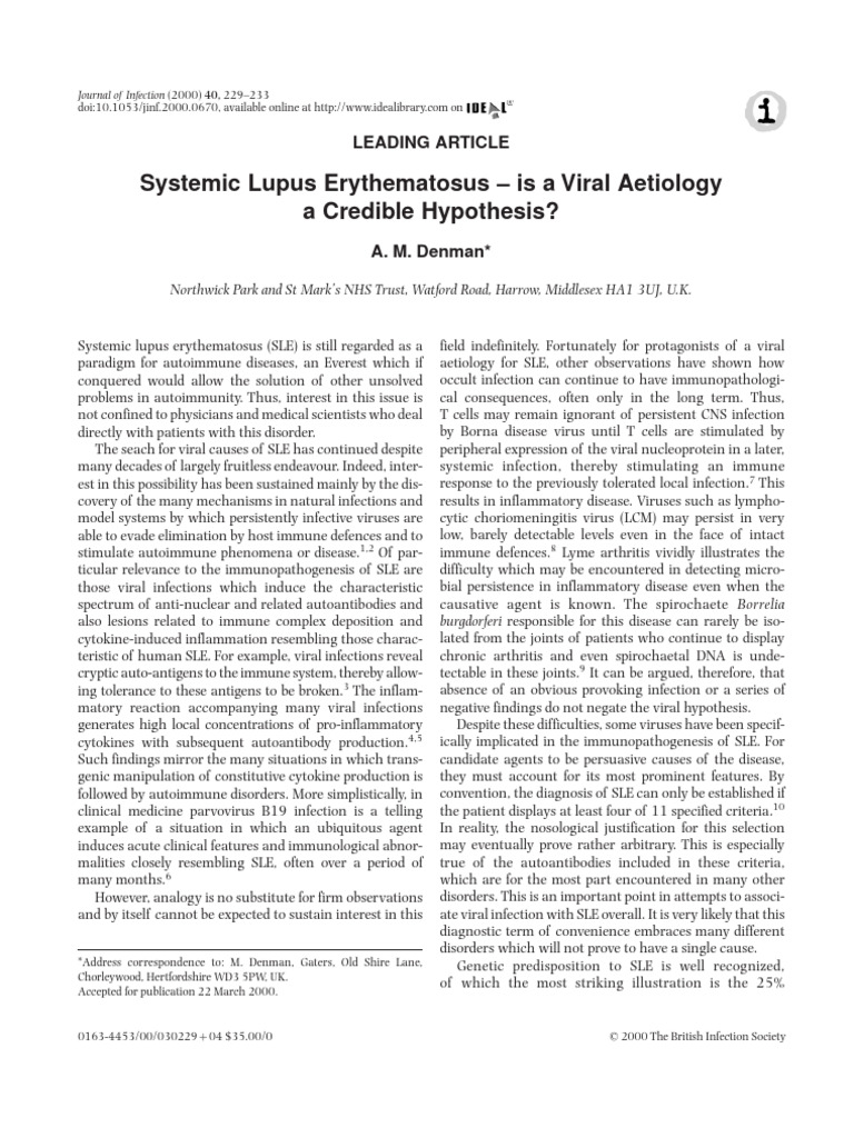 Etiologie Virala Lupus | PDF