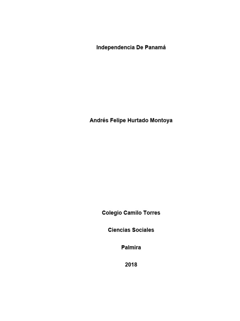 Independencia de Panamá | PDF | Panamá