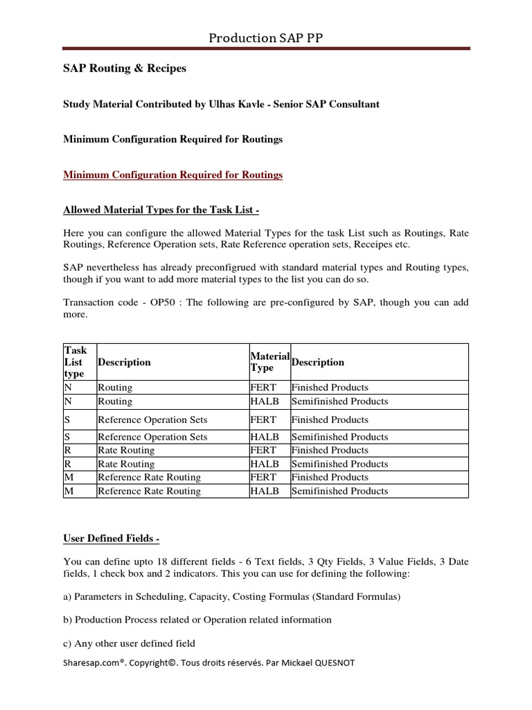SAP Routing & Recipes | PDF | Parameter (Computer Programming)