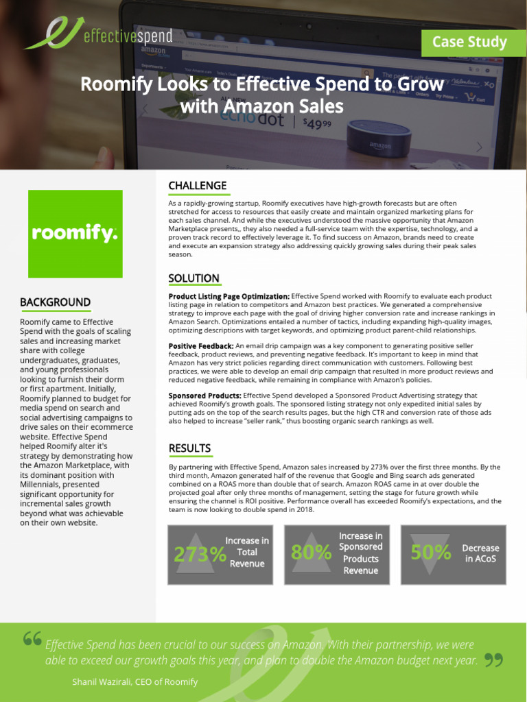 Case Study 1 - Roomify | PDF | Sales | Strategic Management